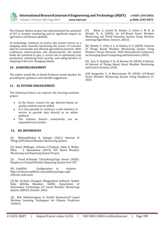 Weather Reporting System Using Internet Of Things | PDF