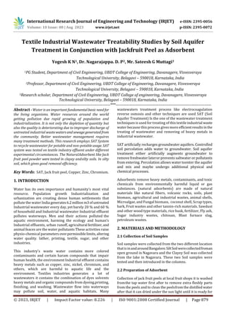 Textile Industrial Wastewater Treatability Studies by Soil Aquifer ...