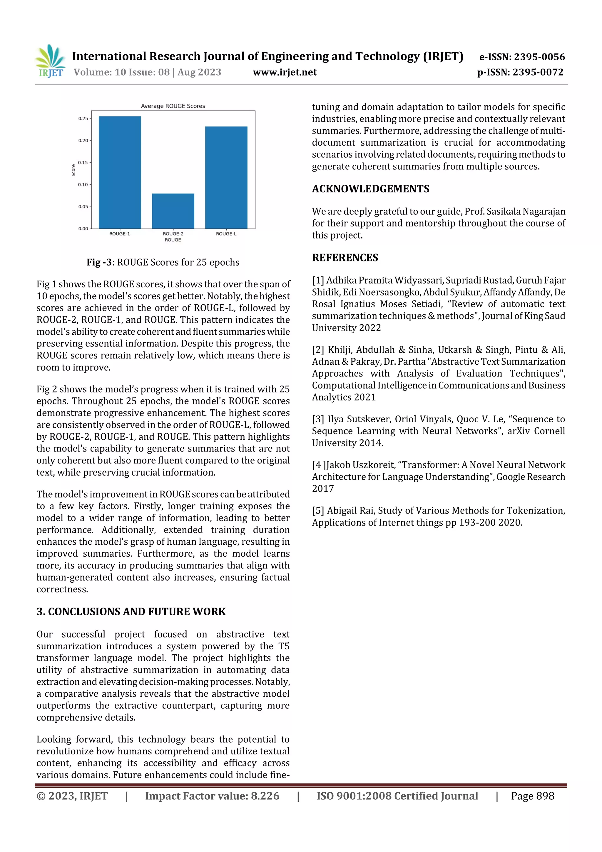 Text Summarization Using the T5 Transformer Model | PDF