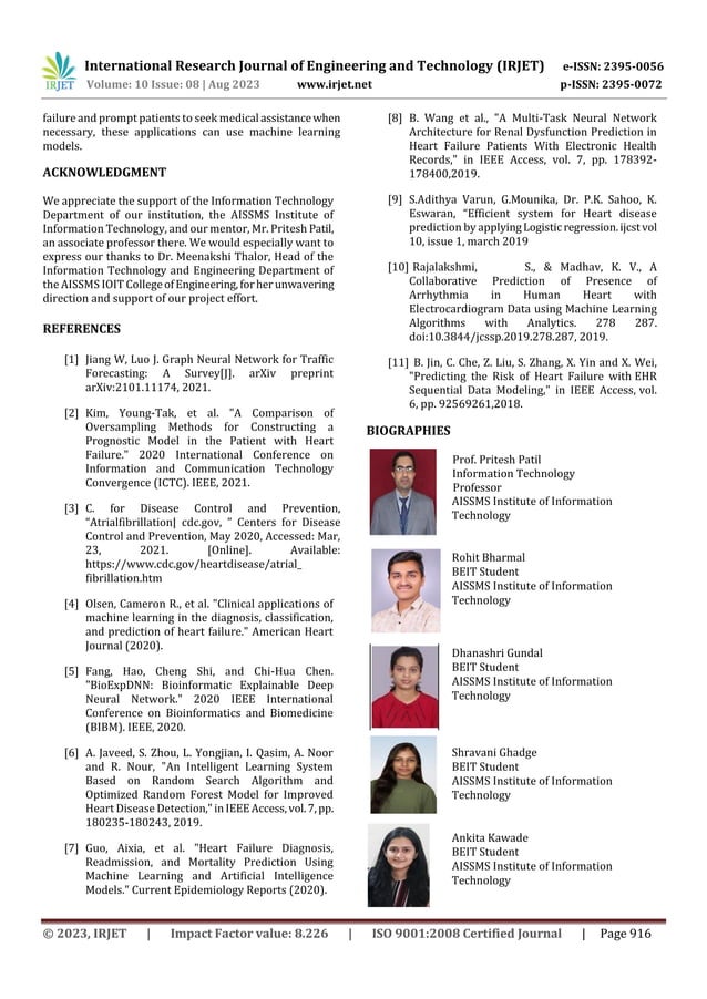 Heart Failure Prediction using Different Machine Learning Techniques | PDF