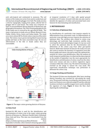 Identification, Discrimination and Classification of Cotton Crop by Using Multispectral imagery ...