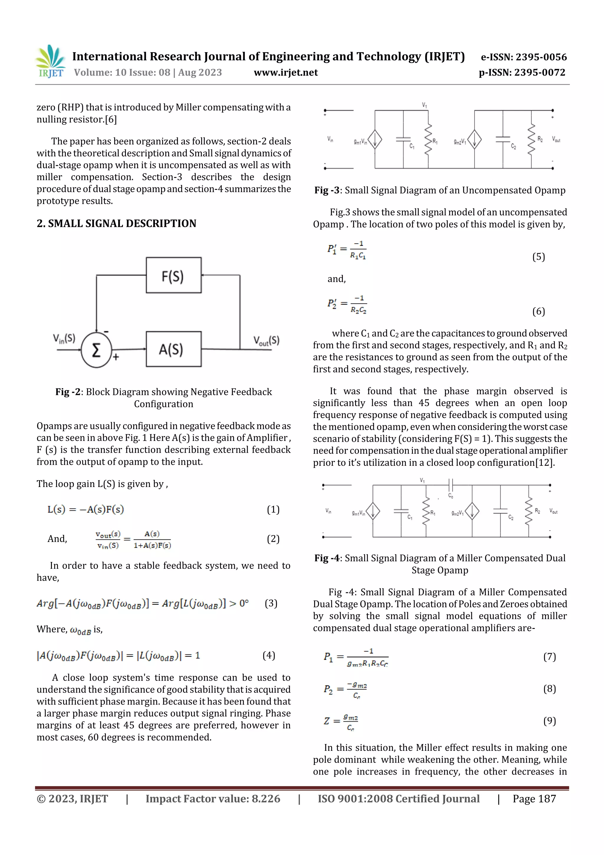 Design and Implementation of a Dual Stage Operational Amplifier | PDF