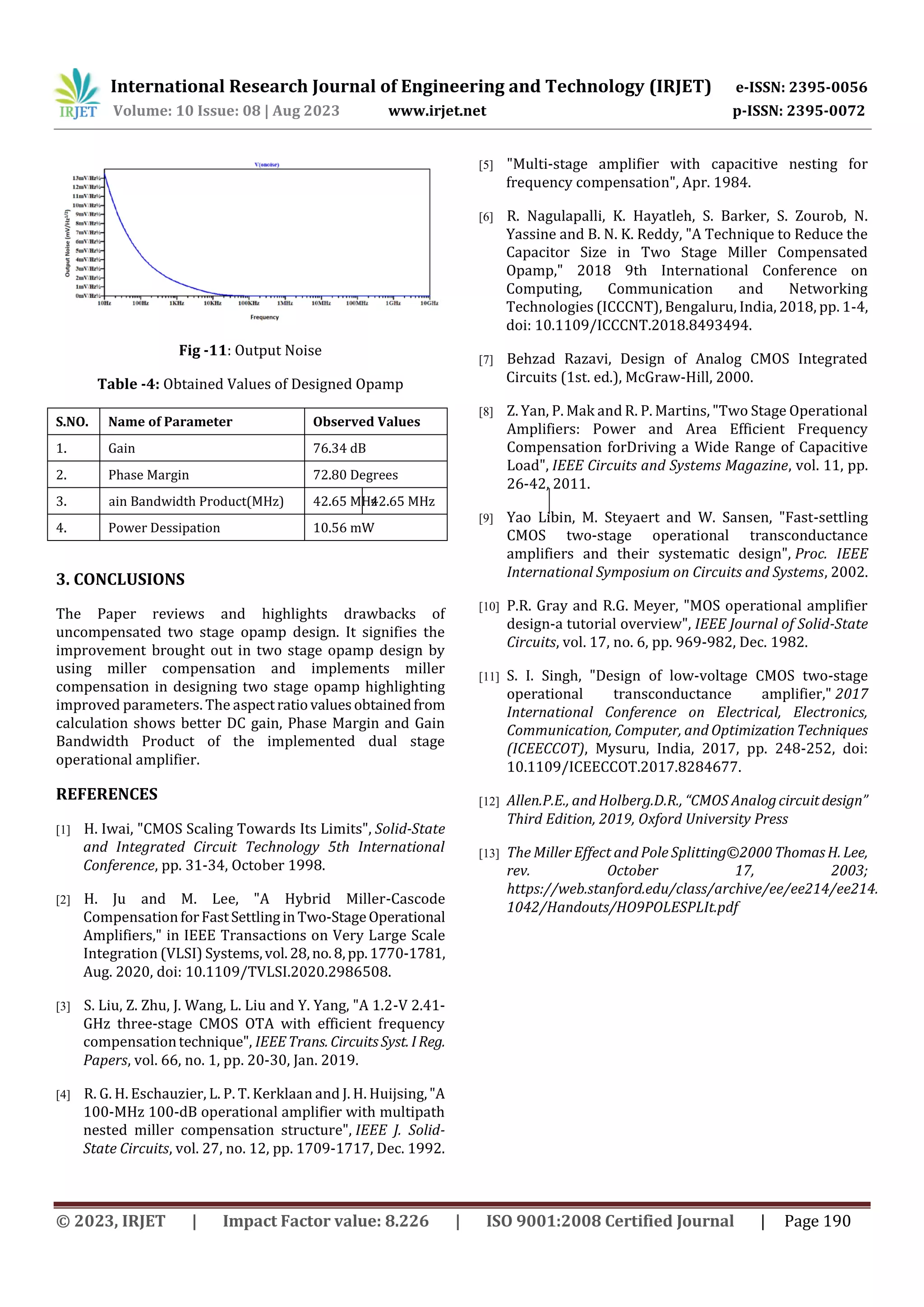 Design and Implementation of a Dual Stage Operational Amplifier | PDF
