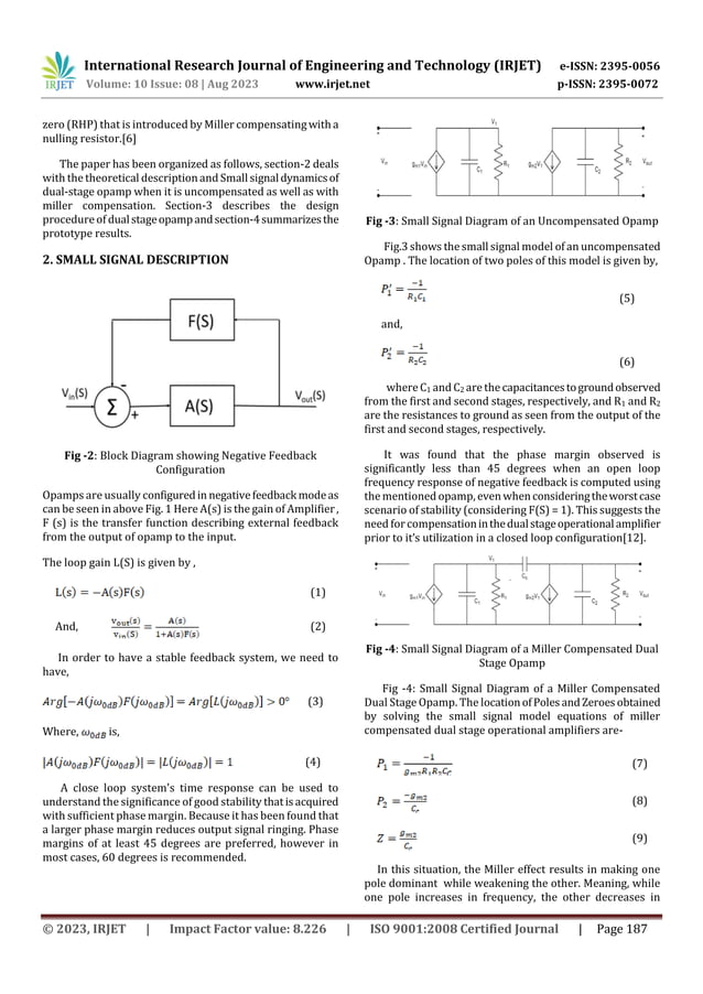 Design and Implementation of a Dual Stage Operational Amplifier | PDF