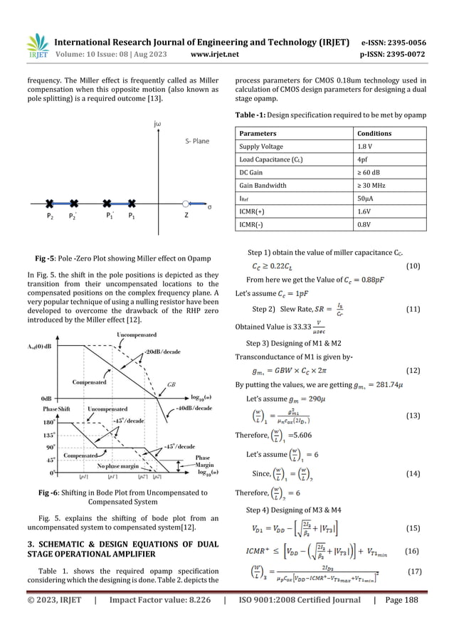 Design and Implementation of a Dual Stage Operational Amplifier | PDF