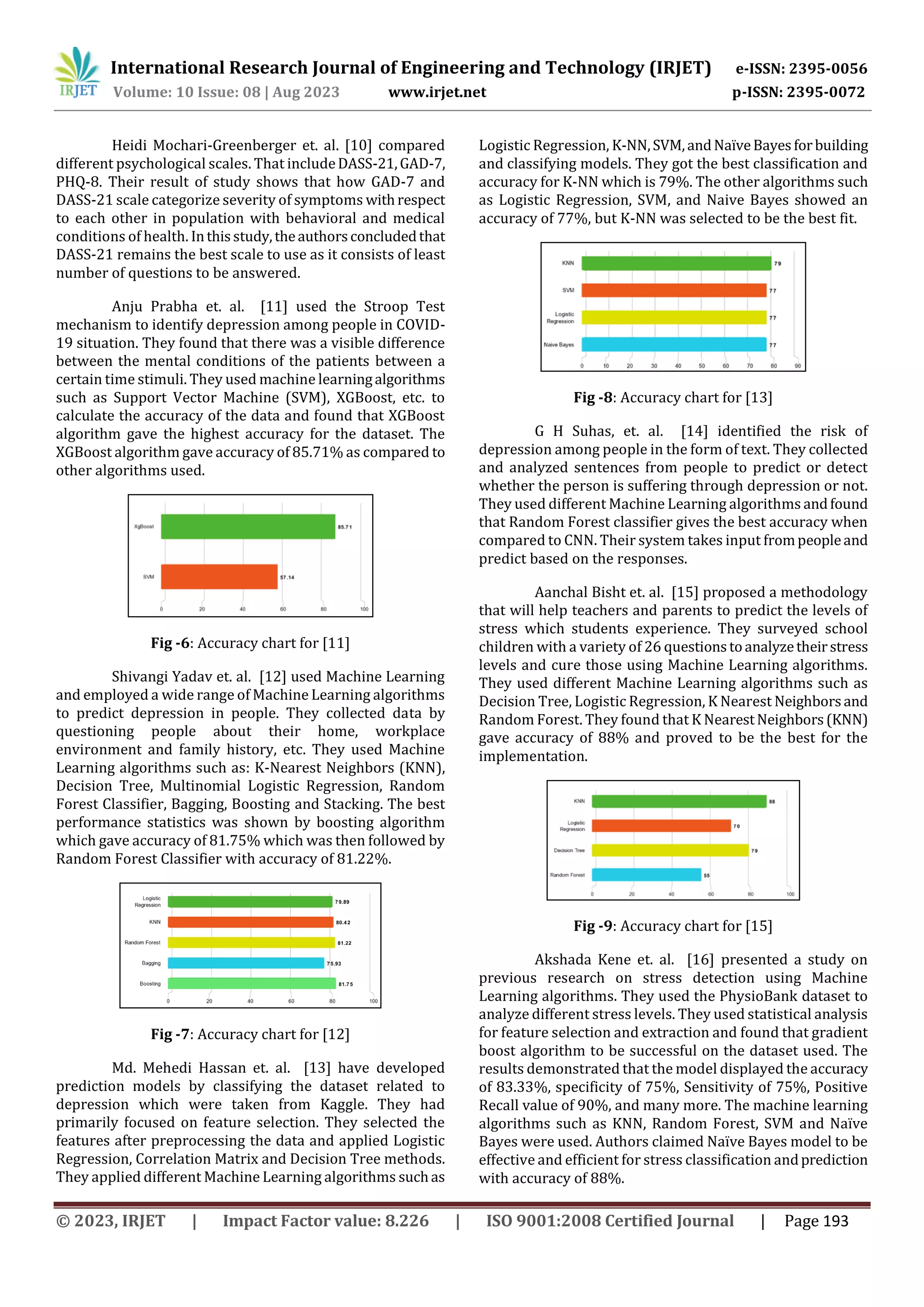 Mental Illness Prediction using Machine Learning Algorithms | PDF | Mental Health | Diseases and ...