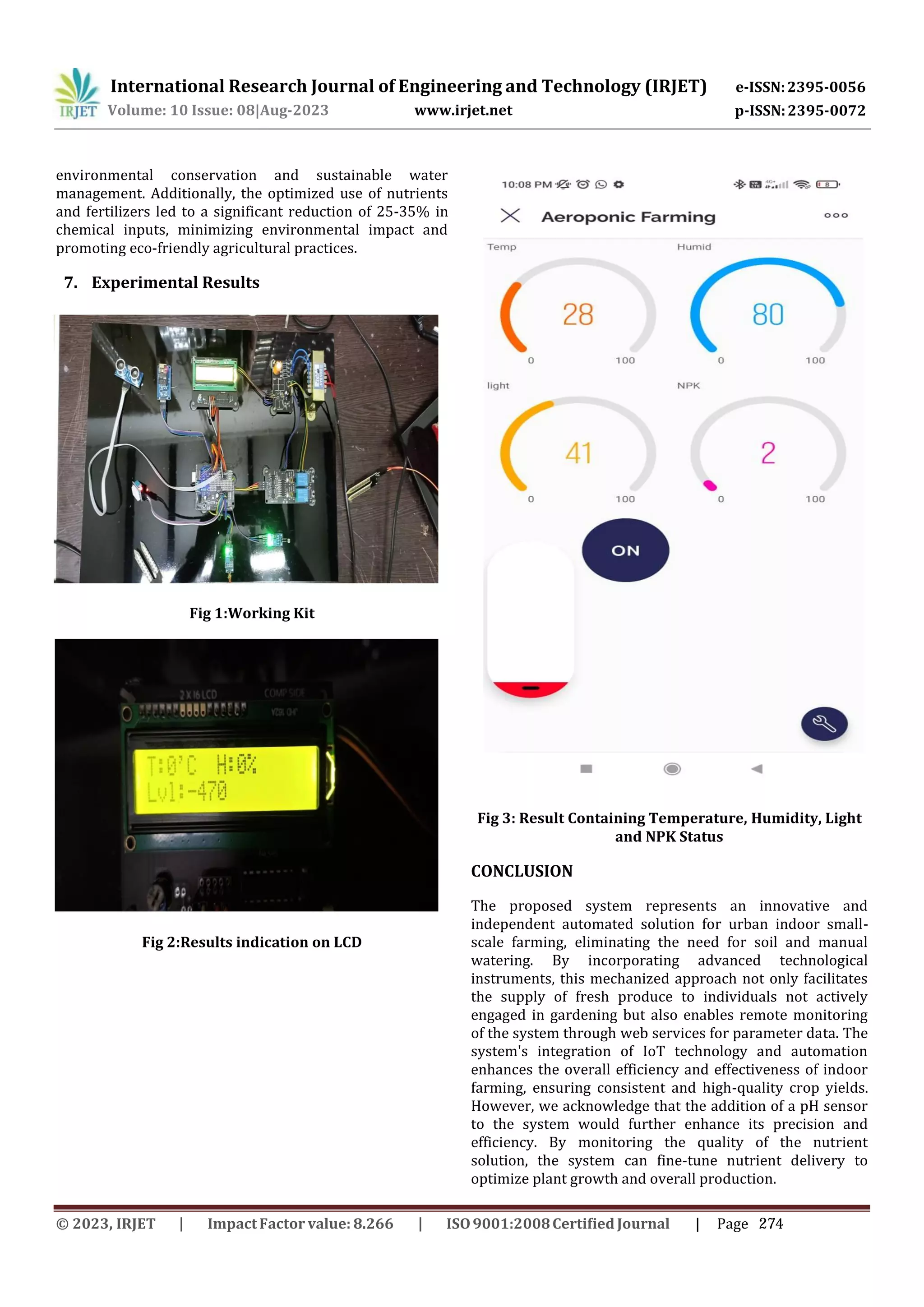 Smart Cultivation: An Arduino-based IoT Aeroponics System for Indoor ...