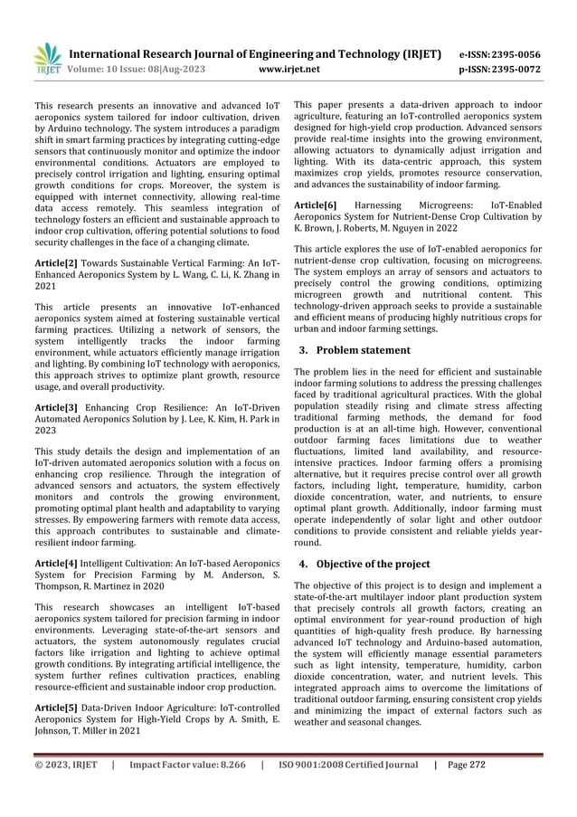 Smart Cultivation: An Arduino-based IoT Aeroponics System for Indoor ...