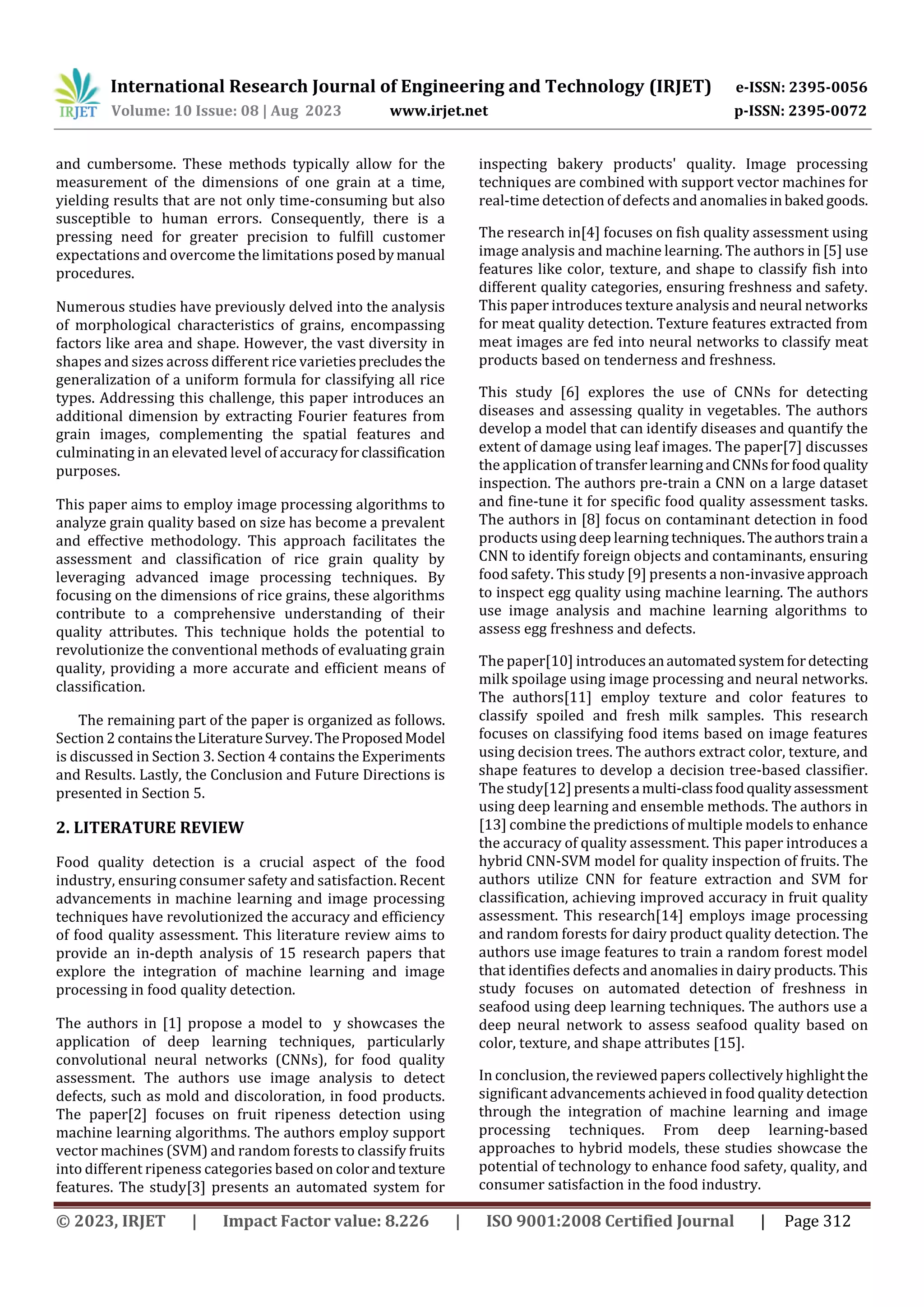Quality Analysis and Classification of Rice Grains using Image Processing Techniques | PDF