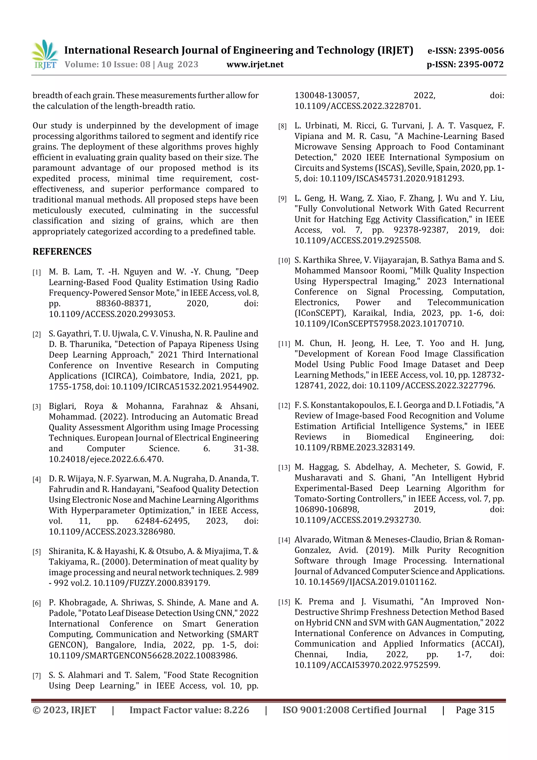 Quality Analysis and Classification of Rice Grains using Image Processing Techniques | PDF