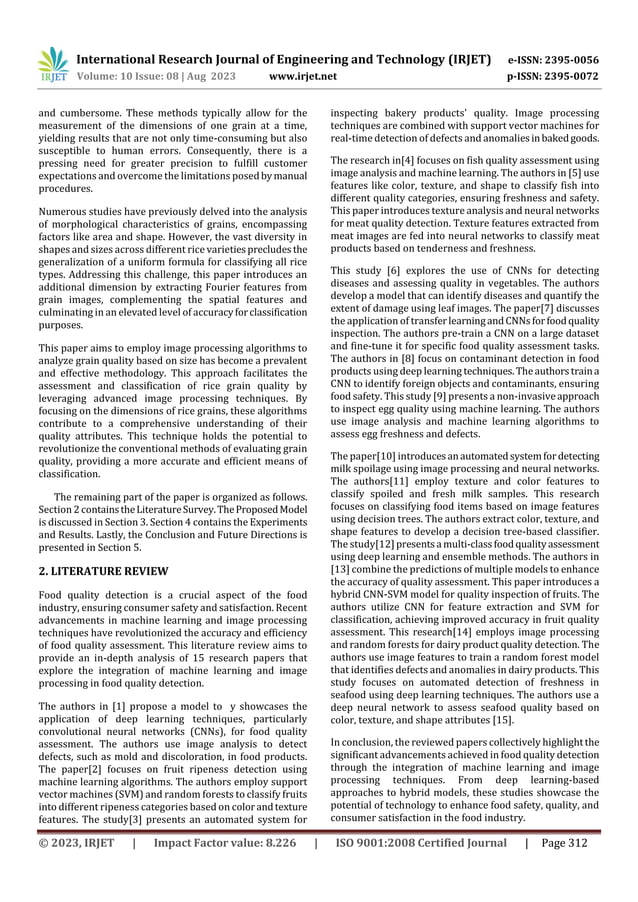 Quality Analysis and Classification of Rice Grains using Image Processing Techniques | PDF ...