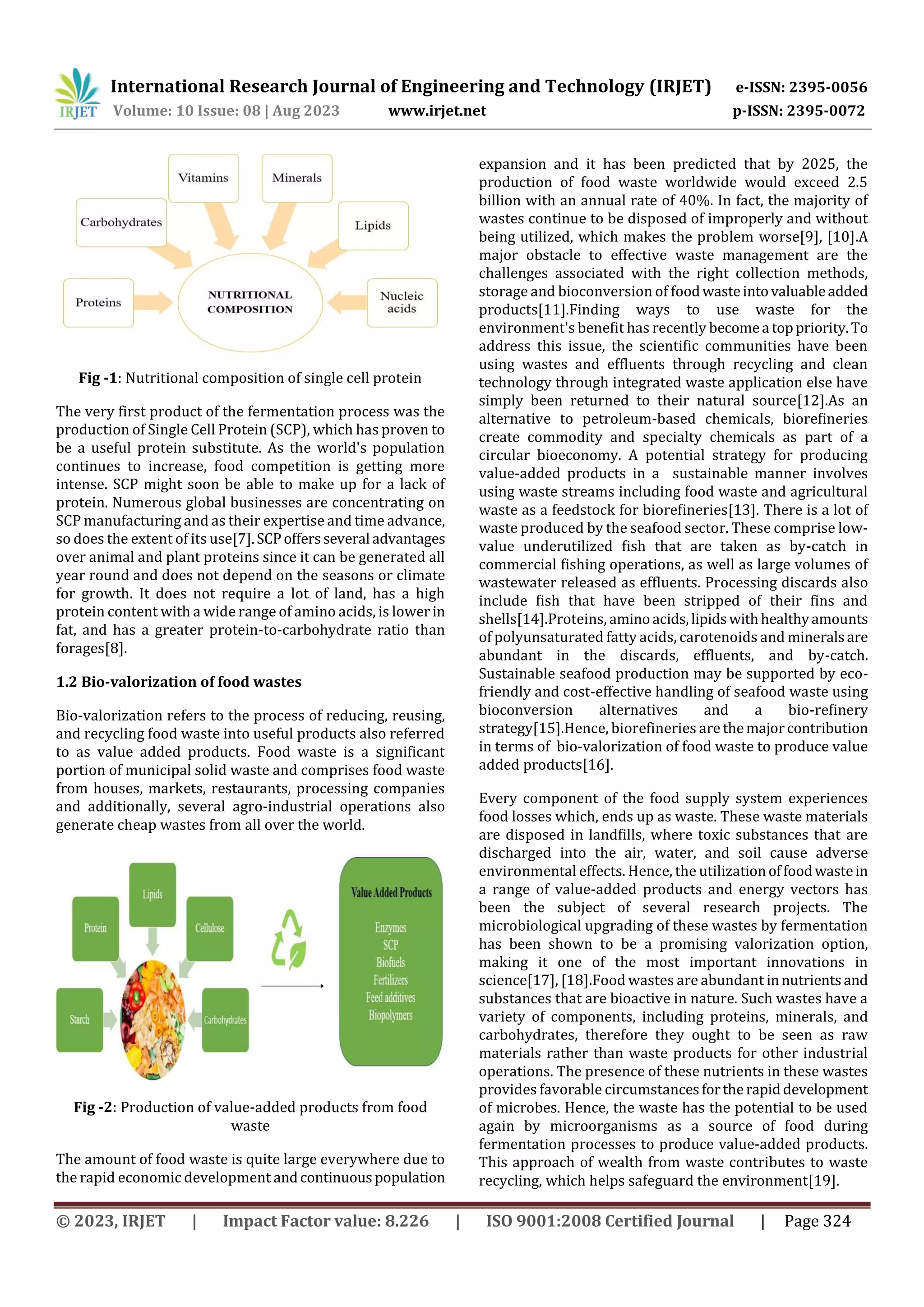Production of single cell protein from different food waste | PDF