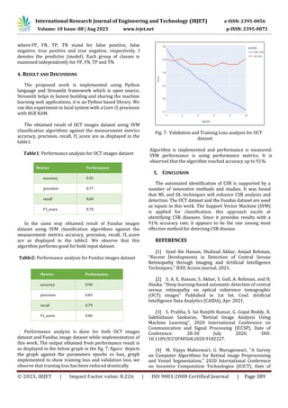 SVM based CSR disease detection for OCT and Fundus Imaging | PDF | Eye ...