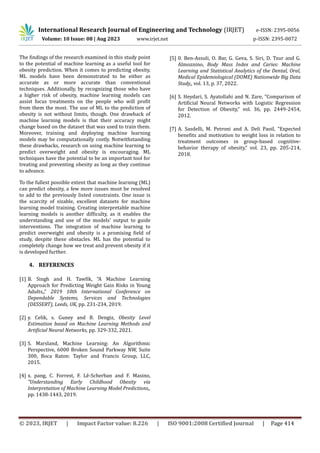 "Predictive Modelling for Overweight and Obesity: Harnessing Machine Learning Methods | PDF ...