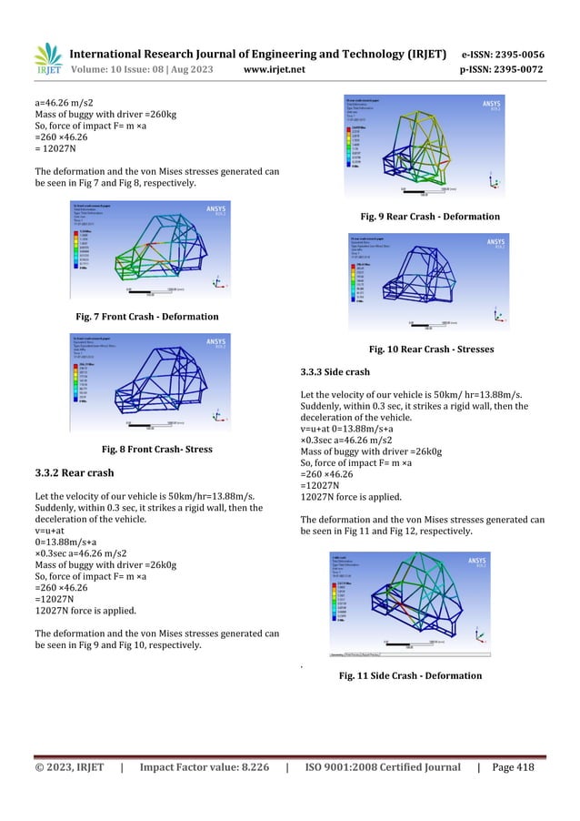 Design optimization and analysis of ATV Roll Cage | PDF | Physics | Science