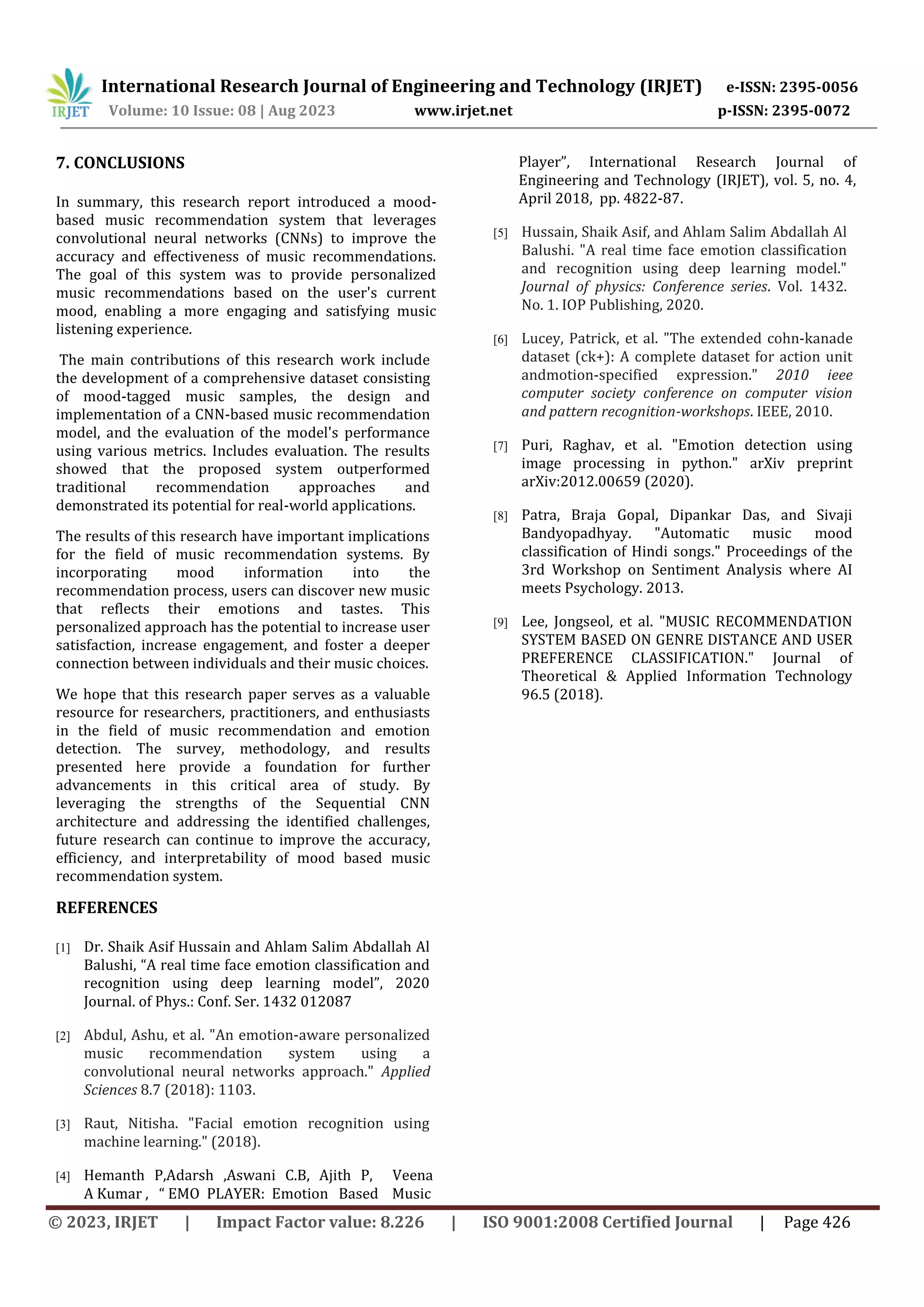 Mood Sensitive Music Recommendation System | PDF