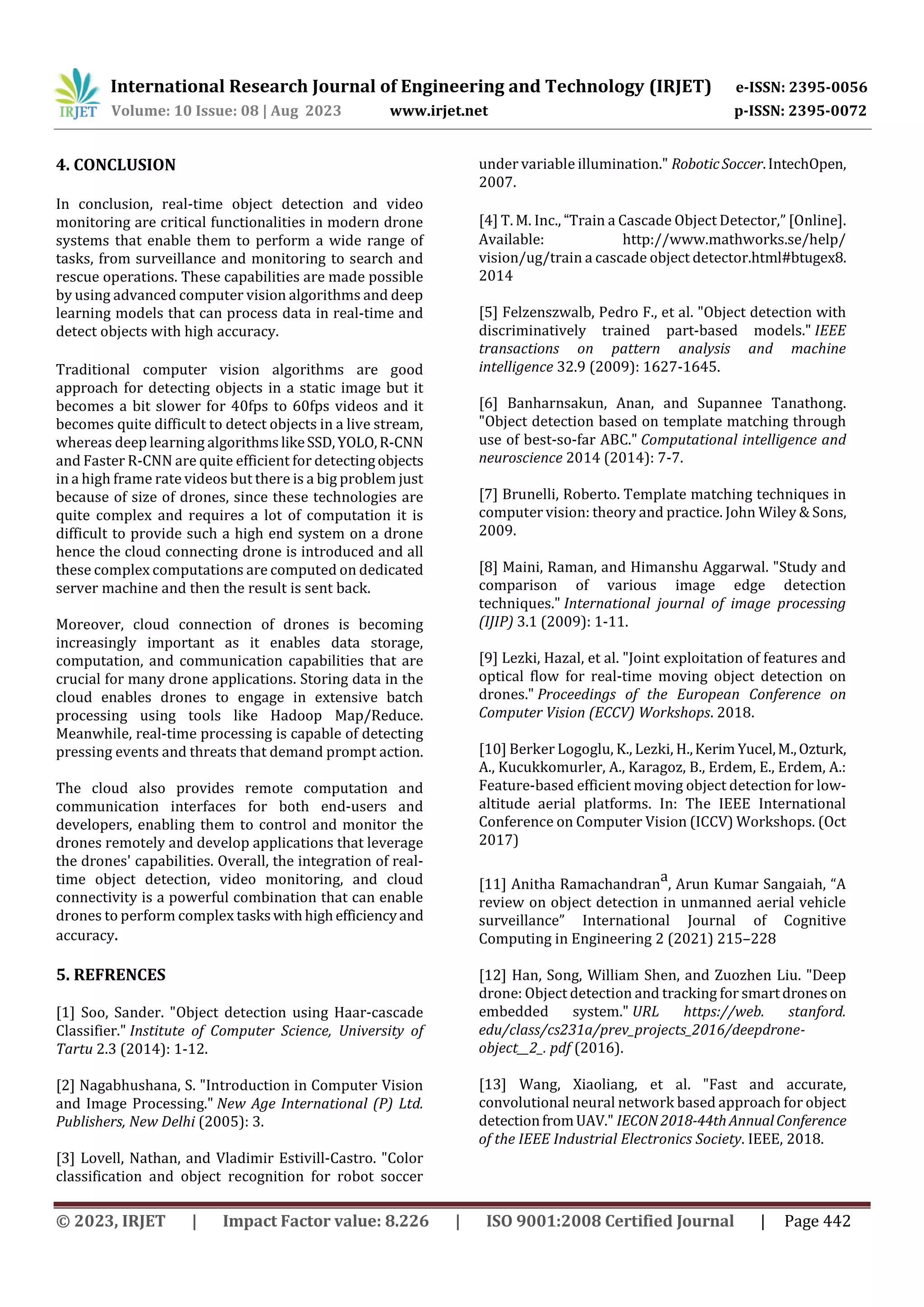 Real-time object detection and video monitoring in Drone System | PDF | Artificial Intelligence ...