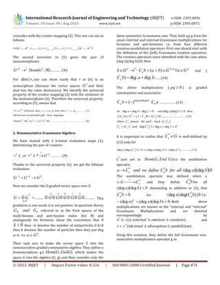 CONSTRUCTION OF NONASSOCIATIVE GRASSMANN ALGEBRA | PDF