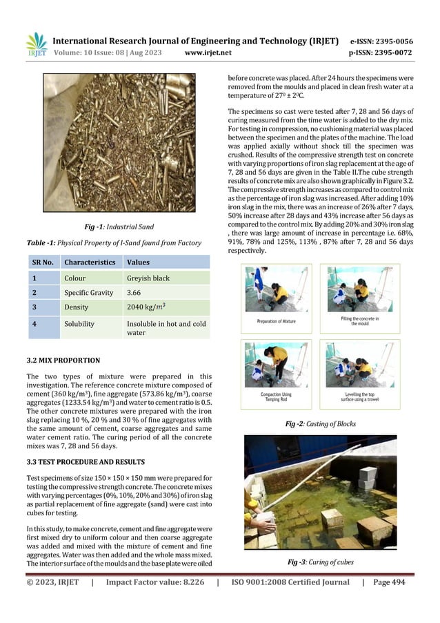 I-sand: An Environmental Friendly Sand used in Reinforced Cement ...