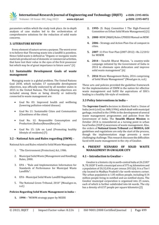 Implementing Integrated Solid Waste Management: A Case Study of ...