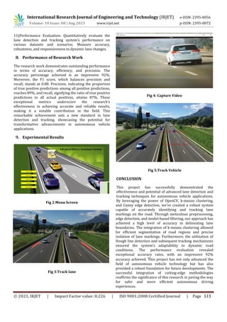 Enhancing Autonomous Vehicle Applications with Advanced Lane Detection and Tracking | PDF