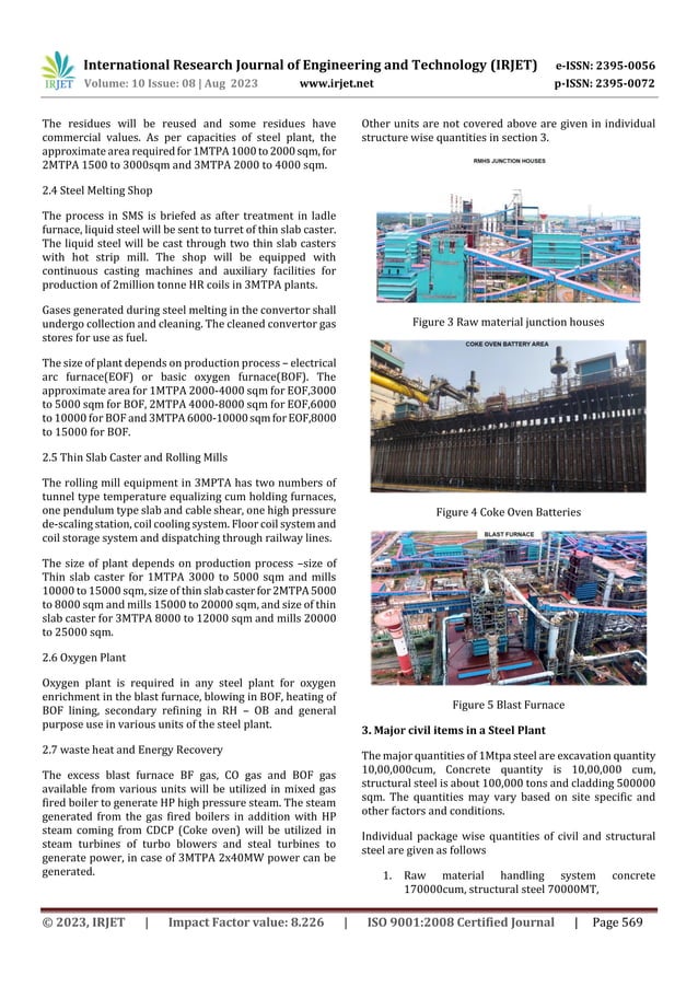 Steel Plant Layout: Civil Engineering perspective | PDF