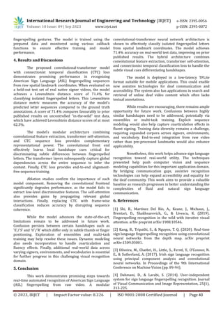 ASL Fingerspelling Recognition Using Hybrid Deep Learning Architecture | PDF