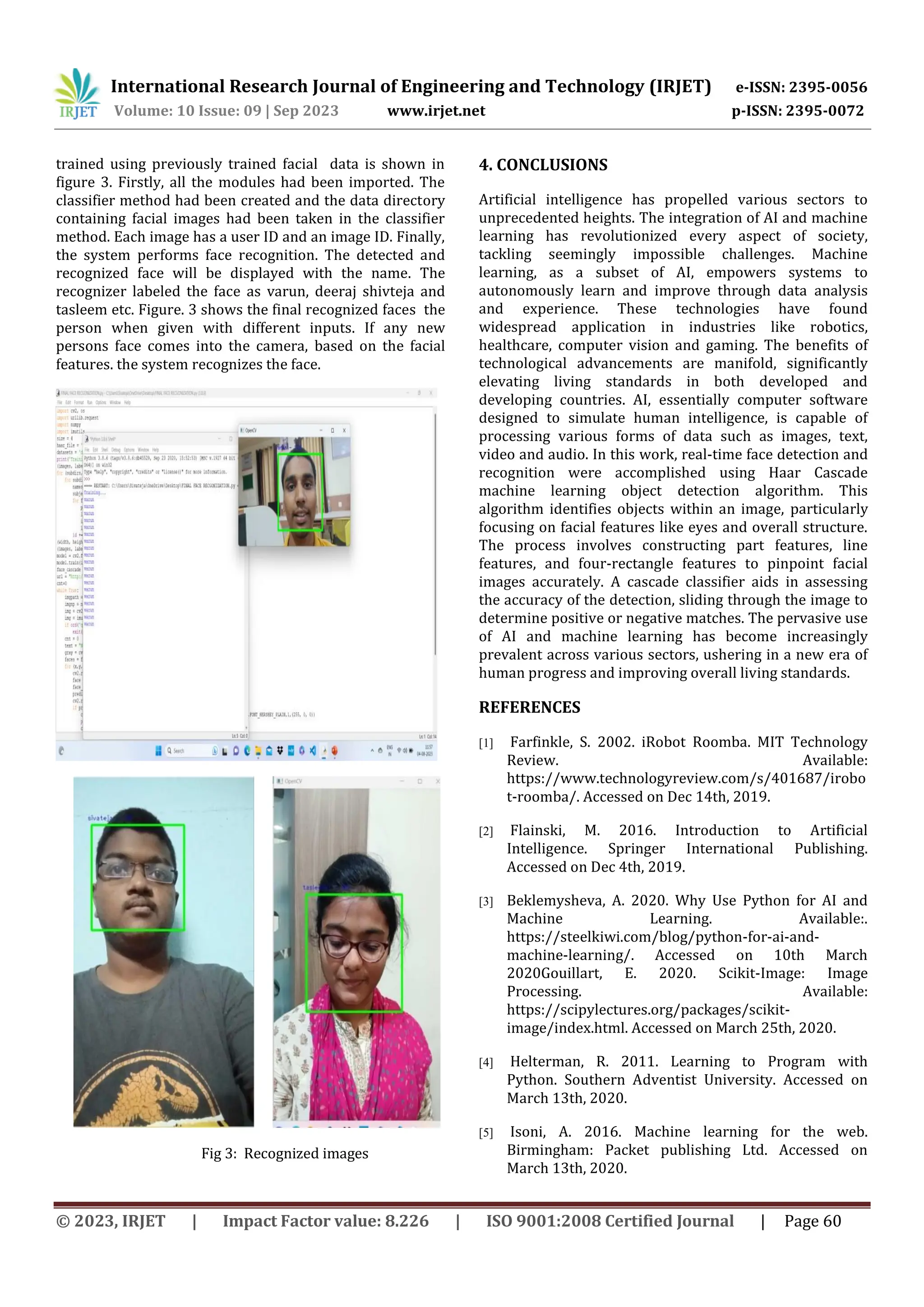 Face Detection Using Artificial Intelligence And Machine Learning With Python Pdf Internet