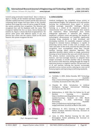 Face Detection Using Artificial Intelligence and Machine Learning with ...