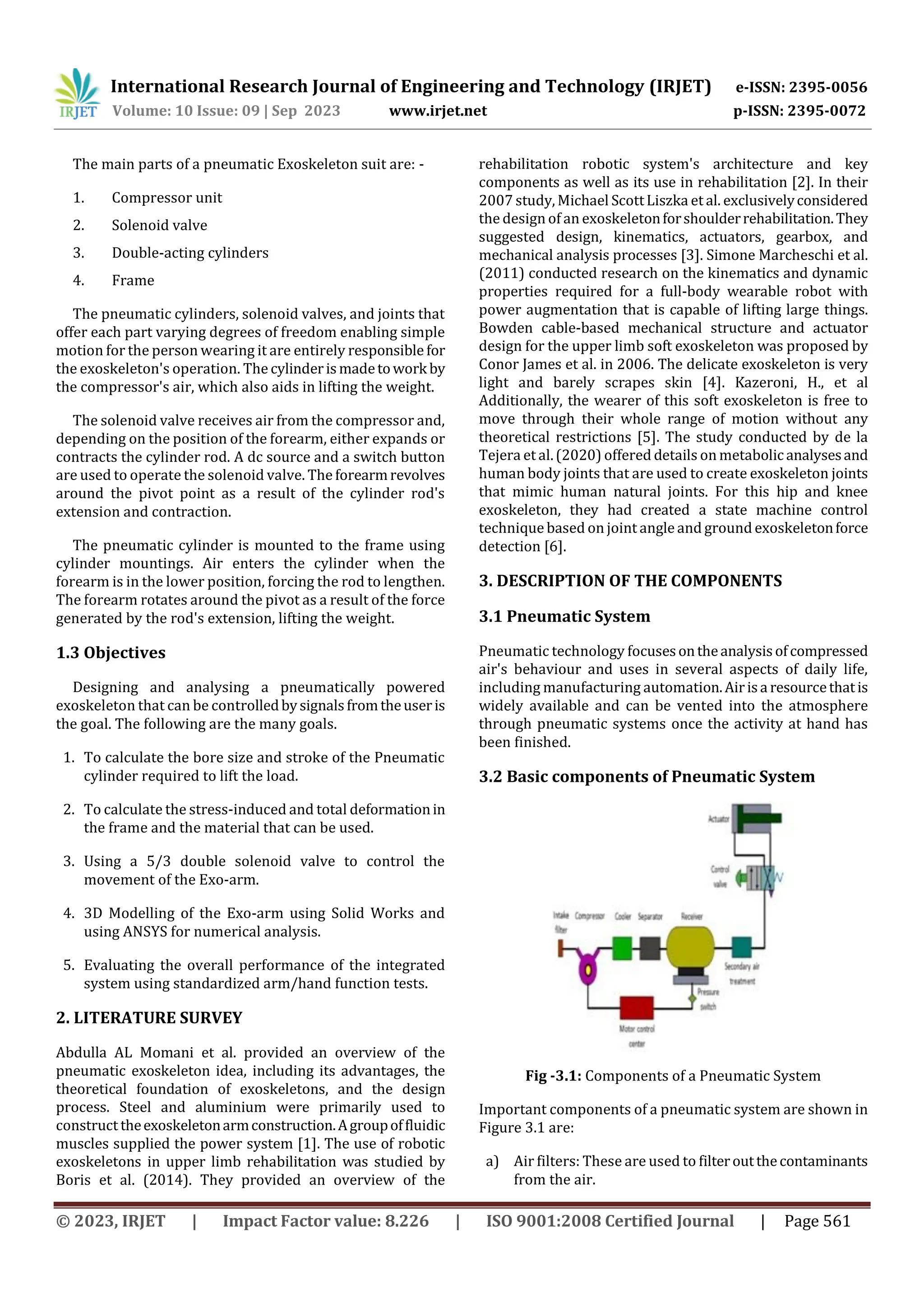 Design and Analysis of Pneumatic Exo-Skeleton Arm | PDF