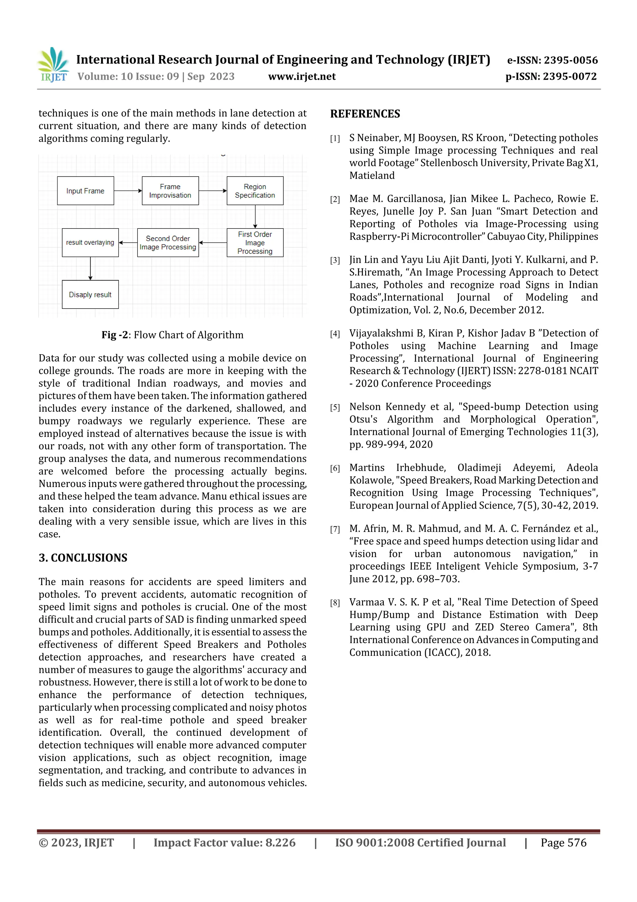 Real Time Pothole And Speed Breaker Detection Using Image Processing Techniques Pdf