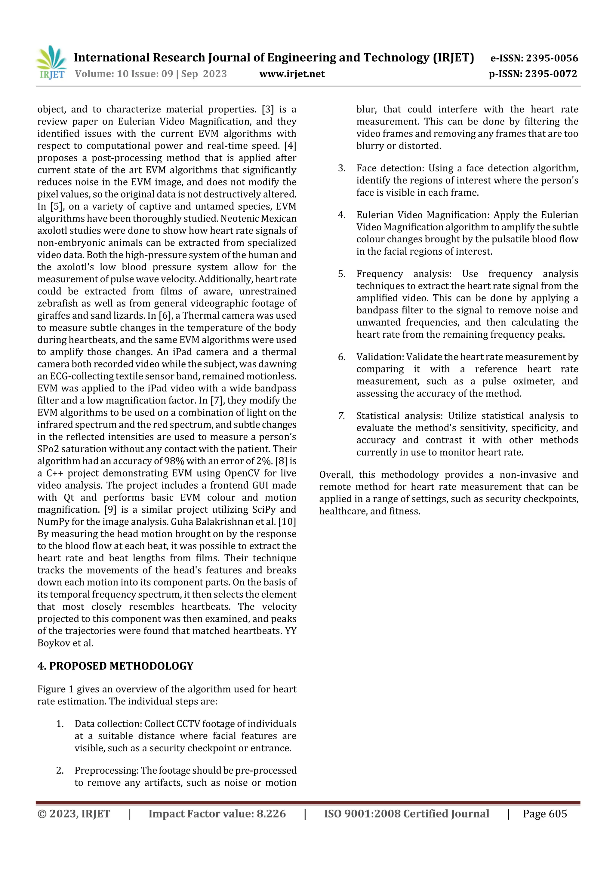 Measuring Heart Rate from Video using EVM | PDF