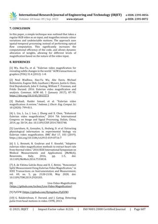 Measuring Heart Rate from Video using EVM | PDF