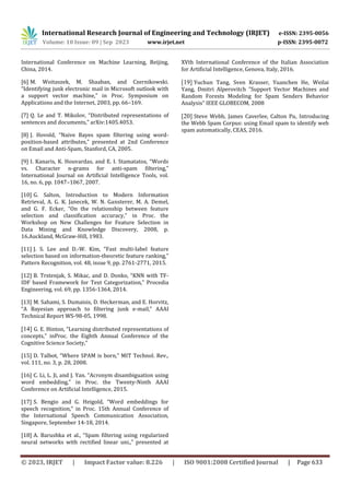 EMAIL SPAM DETECTION USING HYBRID ALGORITHM | PDF | Email | Internet