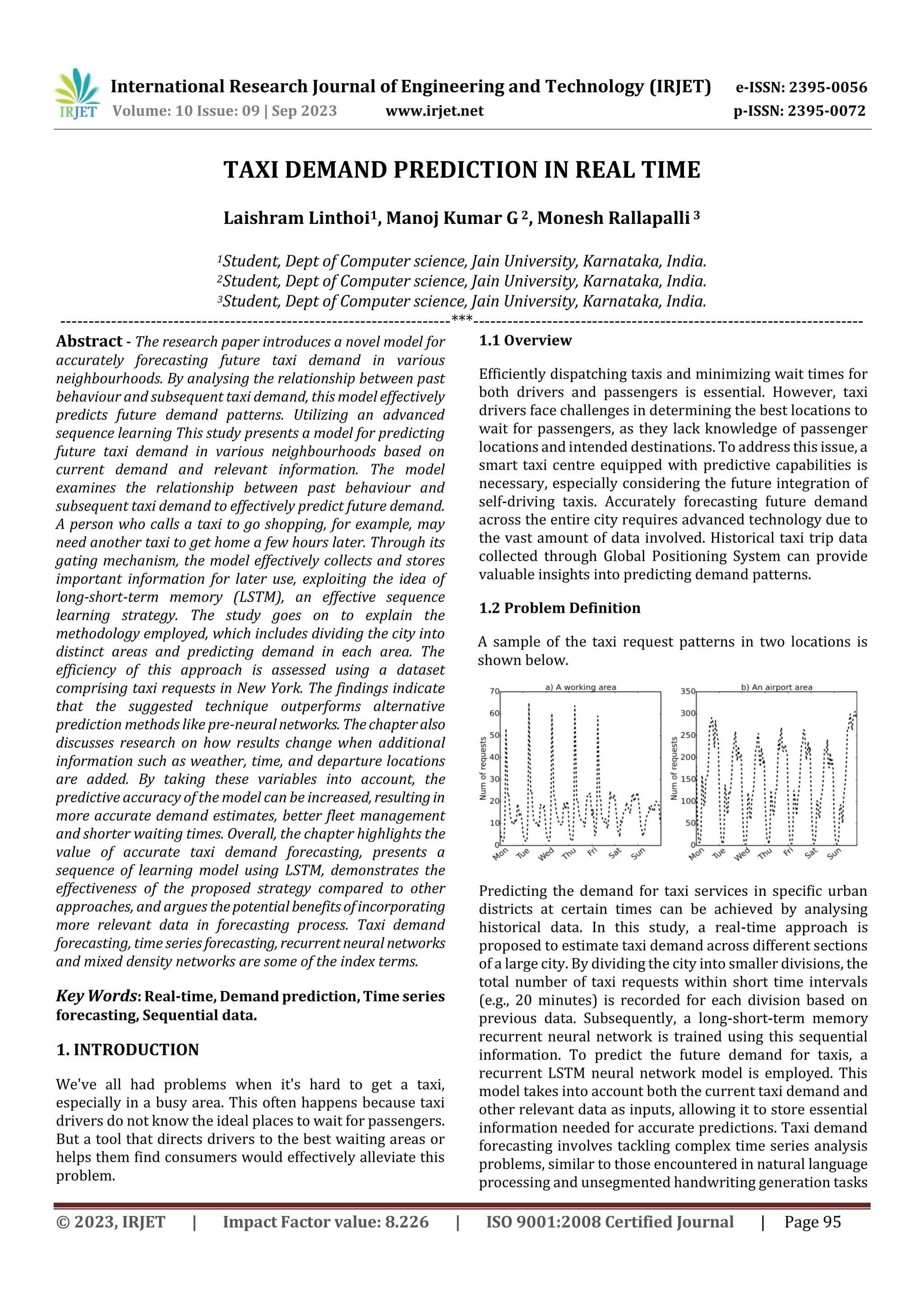 Taxi Demand Prediction In Real Time Pdf