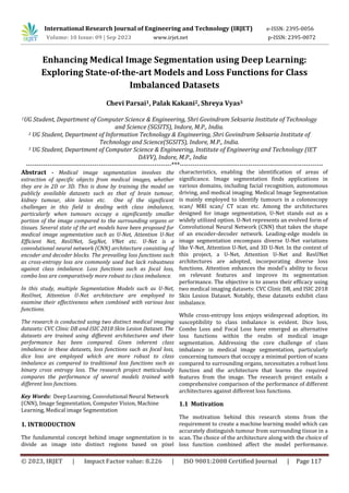 Enhancing Medical Image Segmentation using Deep Learning: Exploring State-of-the-art Models and ...