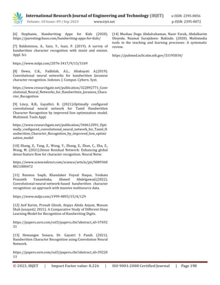 A MOBILE APPLICATION FOR HANDWRITING RECOGNITION USING MACHINE LEARNING AND IMAGE PROCESSING | PDF