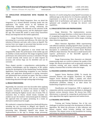 A MOBILE APPLICATION FOR HANDWRITING RECOGNITION USING MACHINE LEARNING AND IMAGE PROCESSING | PDF