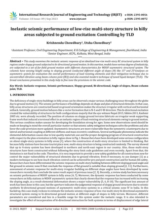 Inelastic seismic performance of low-rise multi-story structure in ...