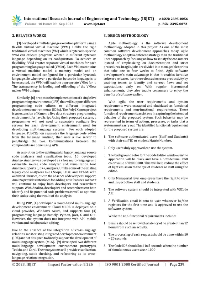 POLYLAB: A CUSTOMIZED MULTI-LANGUAGE DEVELOPMENT ENVIRONMENT FOR COMPUTER SCIENCE STUDENTS IN ...