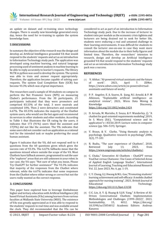 APPLICATION OF ARTIFICIAL INTELLIGENCE FOR VIRTUAL TEACHING ASSISTANCE ...