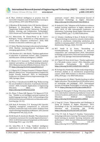 APPLICATION OF ARTIFICIAL INTELLIGENCE FOR VIRTUAL TEACHING ASSISTANCE ...