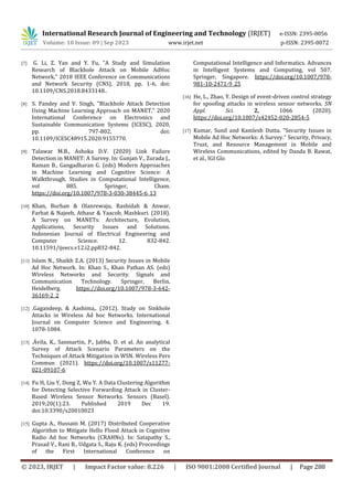 VARIOUS TYPES OF ATTACKS ON WIRELESS NETWORKS | PDF