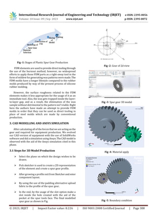 SPUR GEAR DEVELOPMENT USING ADDITIVE MANUFACTURING TECHNIQUES | PDF