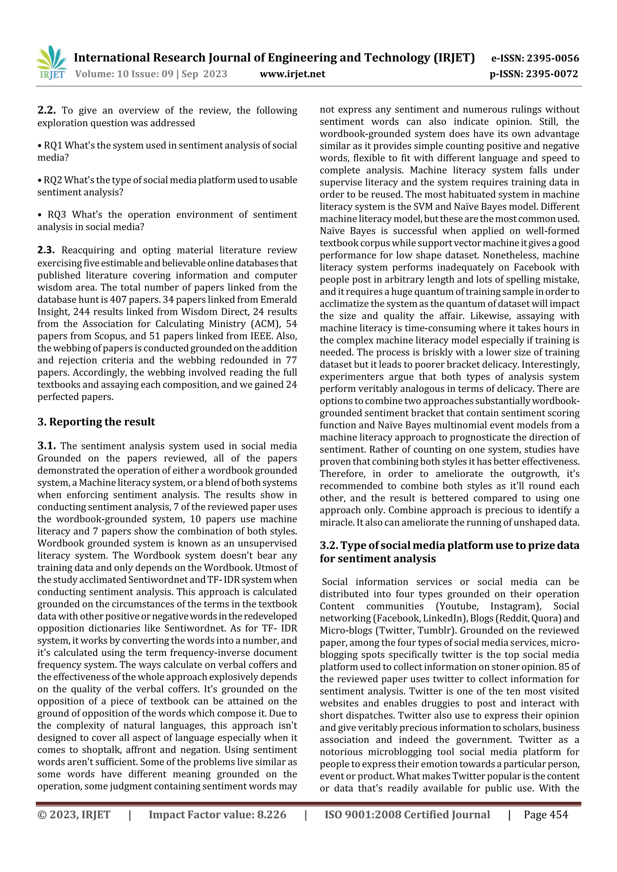 Sentiment Analysis in Social Media and Its Operations | PDF