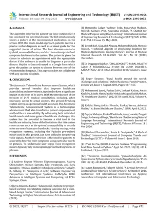 MediBot: A Primary Telemedicine Approach for Basic Ailments | PDF