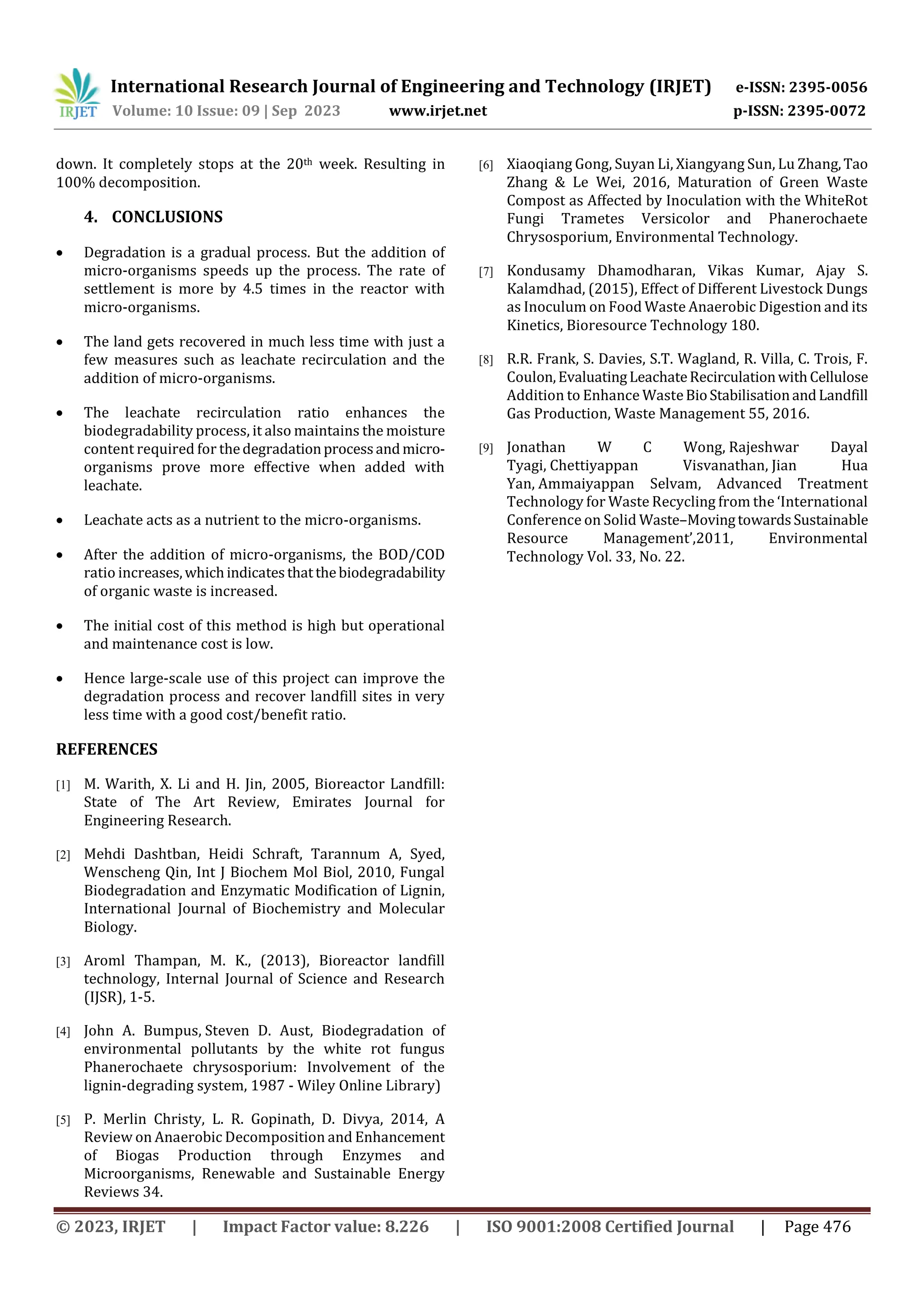 Enhancement of aerobic biodegradation process of organic waste | PDF