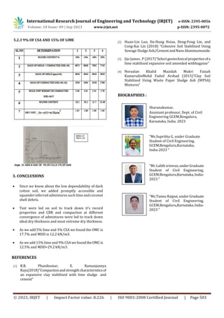 Stabilization of Black Cotton Soil Using Lime and Coconut Shell Ash | PDF