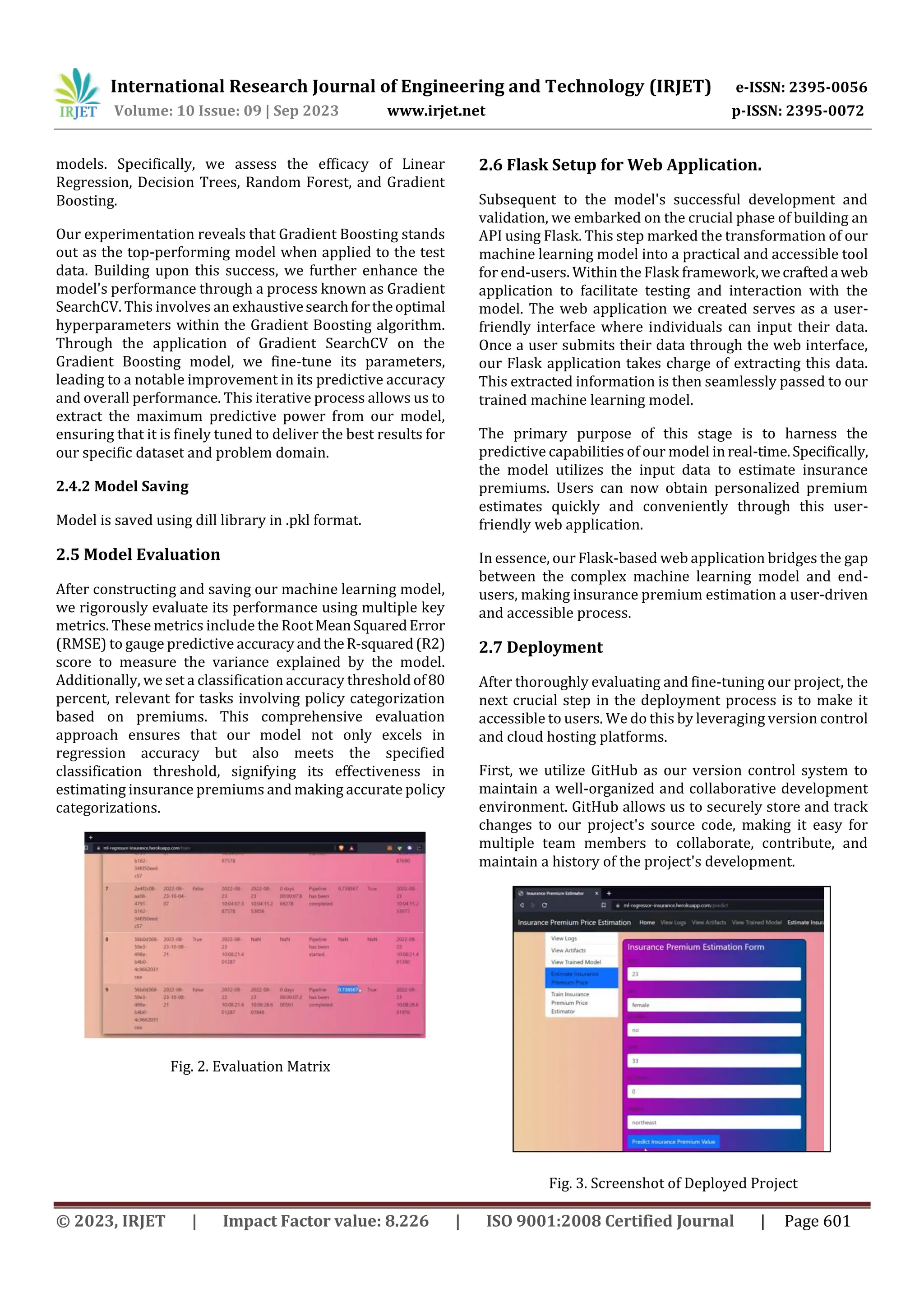 Insurance Premium Estimation: Data-Driven Modeling and Real-Time Predictions | PDF