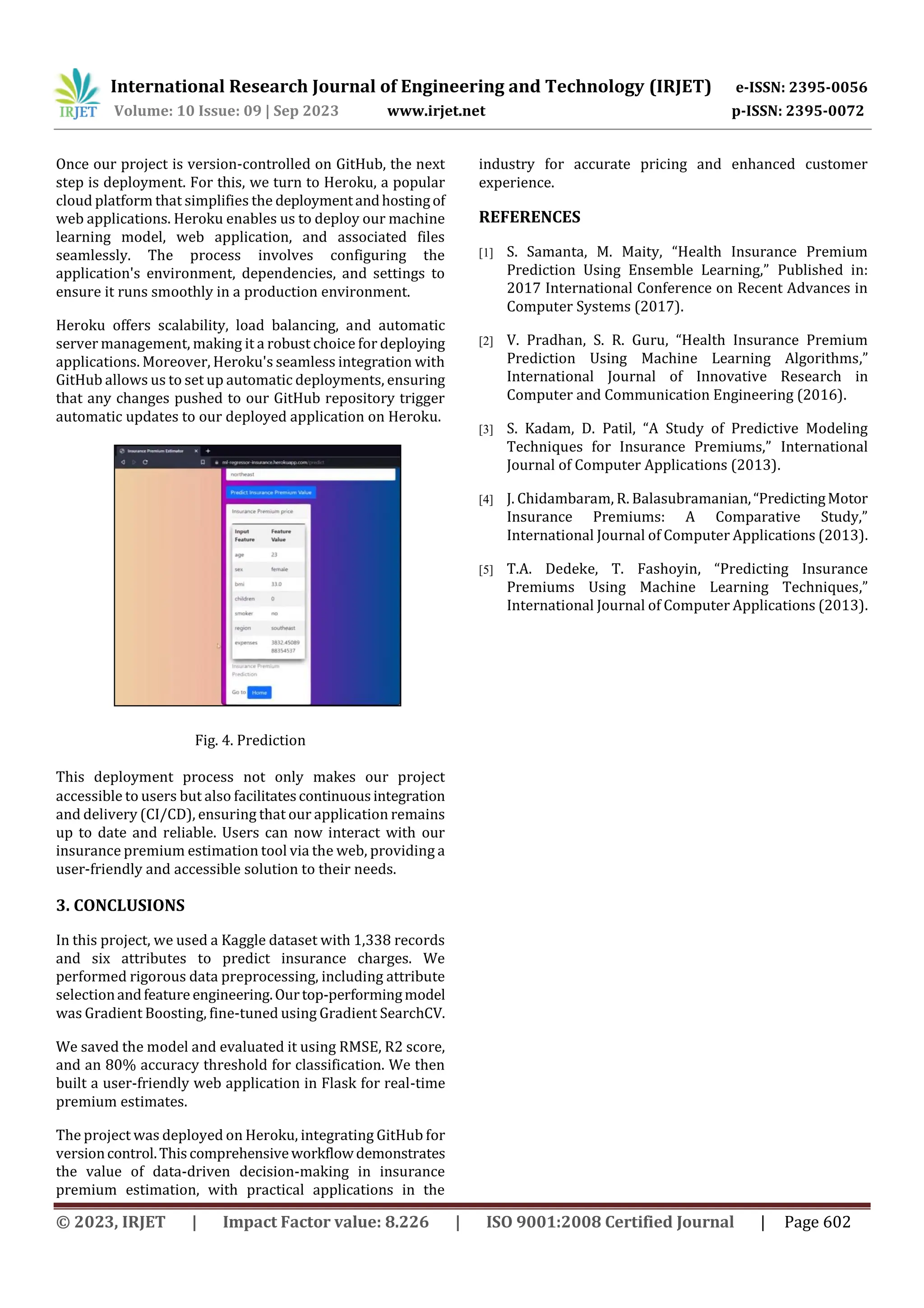 Insurance Premium Estimation: Data-Driven Modeling and Real-Time ...